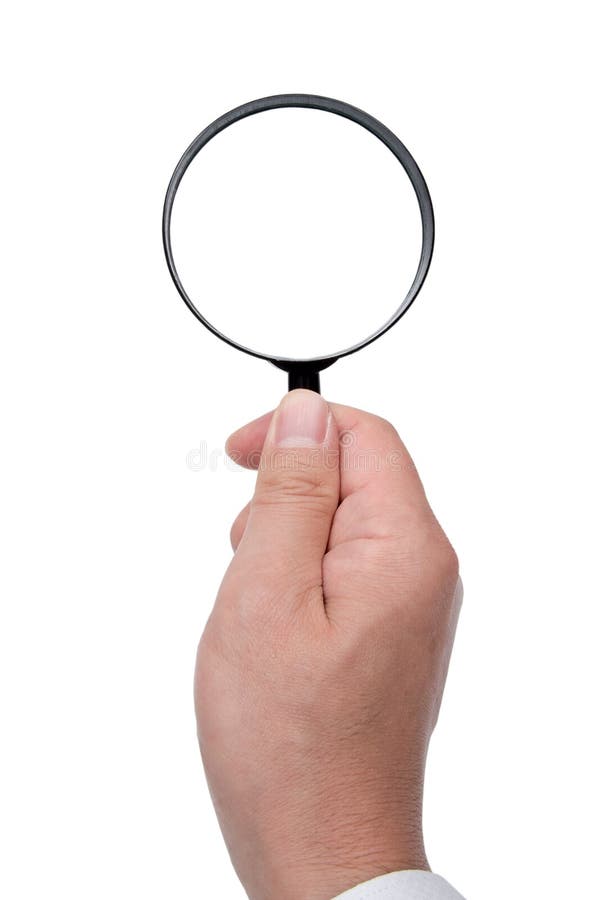 Hand with magnifier stock image. Image of glass, exploration - 101820589