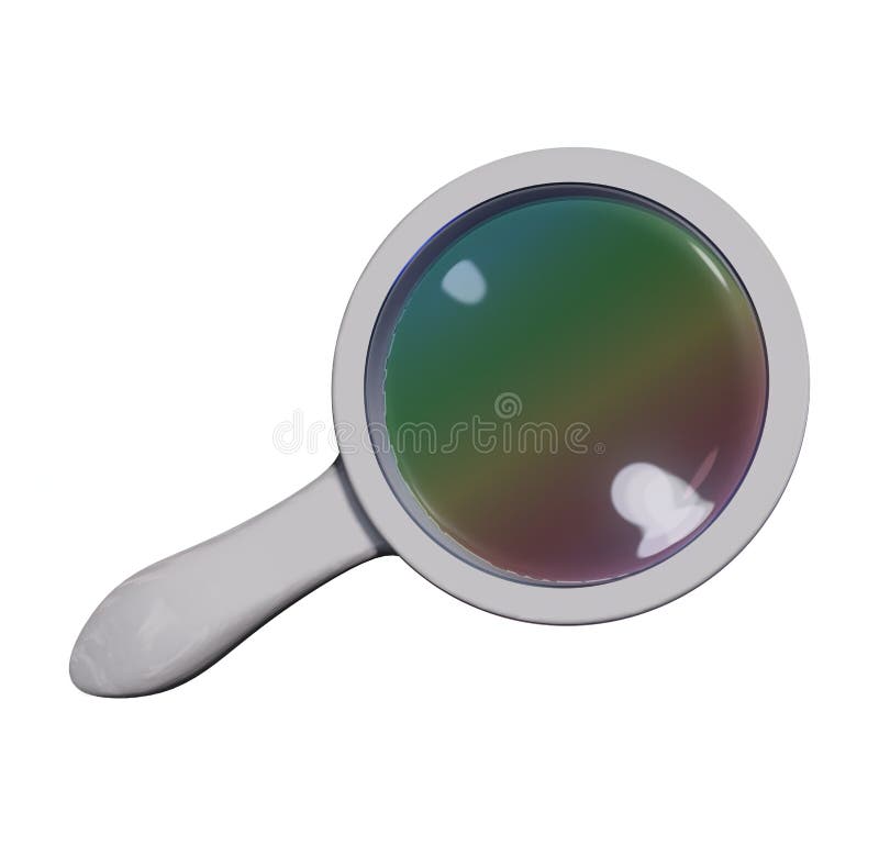 Hand Magnifier, Rainbow-specter Glass Stock Illustration - Illustration ...