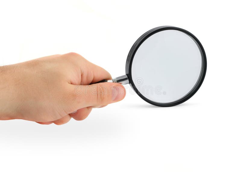 Hand with magnifying glass stock photo. Image of search - 6189242