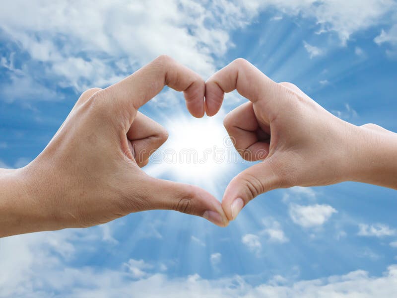 Two Hands Make Heart Shape on White Stock Photo - Image of heart, hand ...
