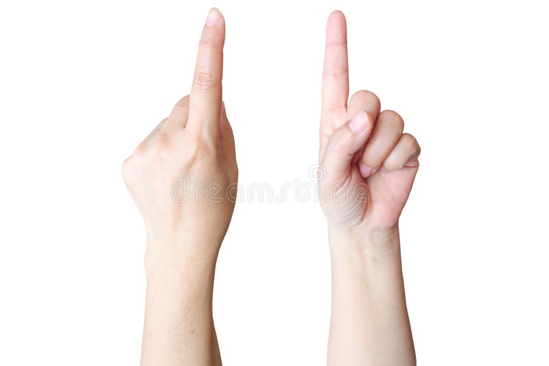 Hand make one sign stock photo. Image of sign, isolate - 20594184