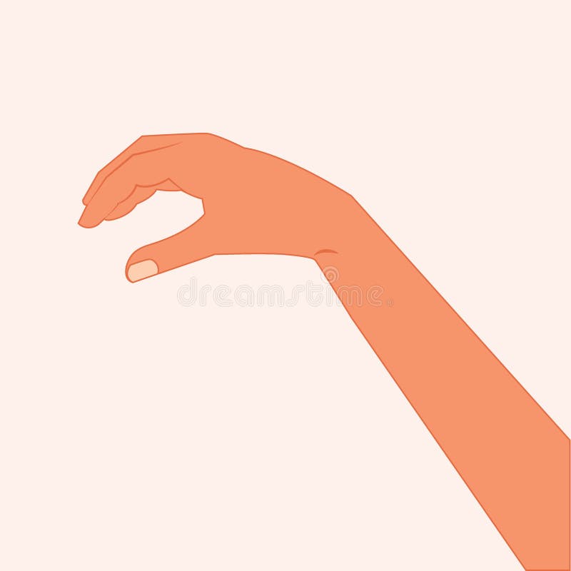 Hand Making Gesture while Showing Small Amount of Something Vector ...