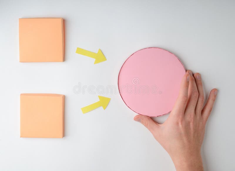 Hand Making a Graphic Chart Stock Photo - Image of elementary, paper ...