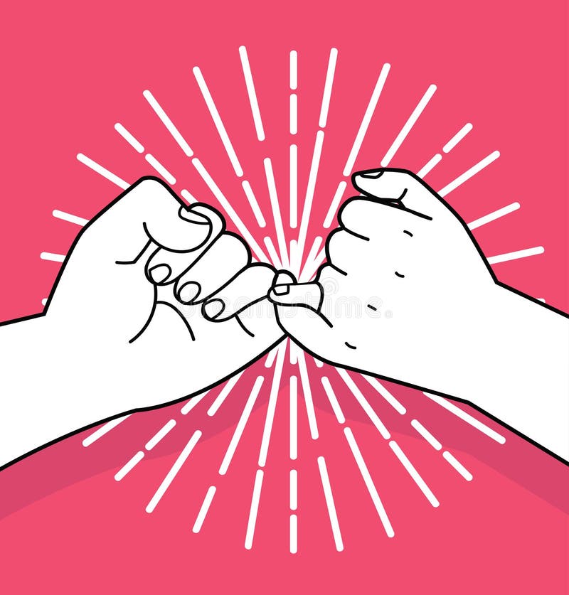 Hand Making Promise Vector Sign Concept Stock Vector - Illustration of ...
