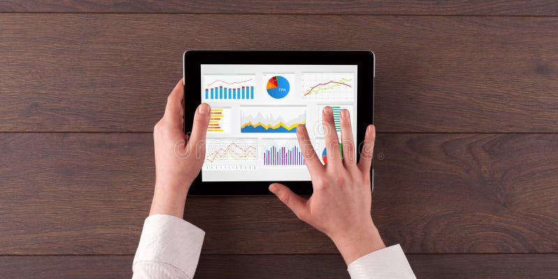 Hand Making Reports on Tablet Stock Photo - Image of digital, pencil ...