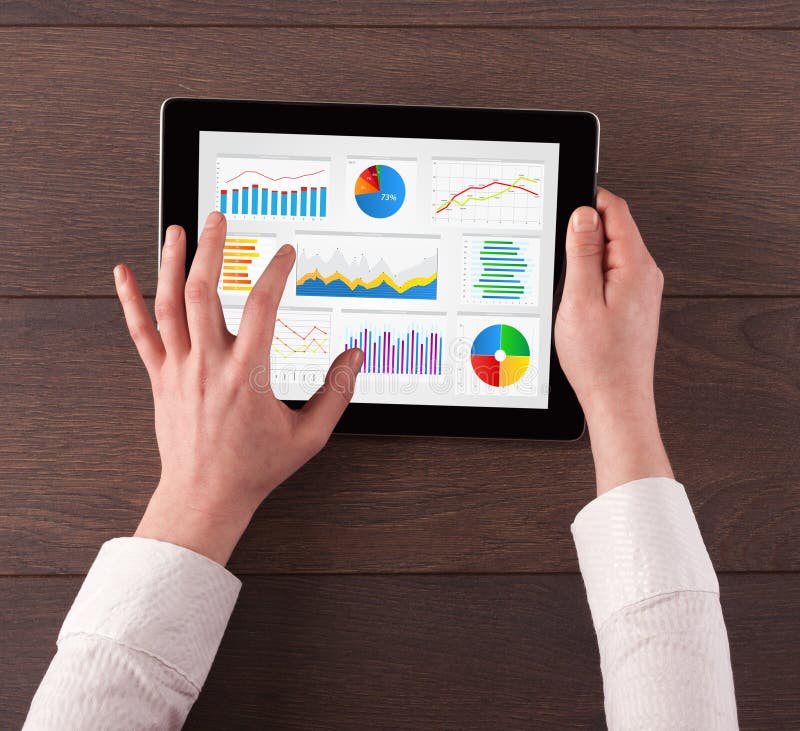 Hand Making Reports on Tablet Stock Photo - Image of digital, pencil ...