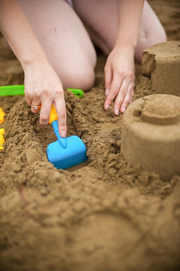 Hand Making a Sand Mold Using Molds Stock Photo - Image of pretend ...