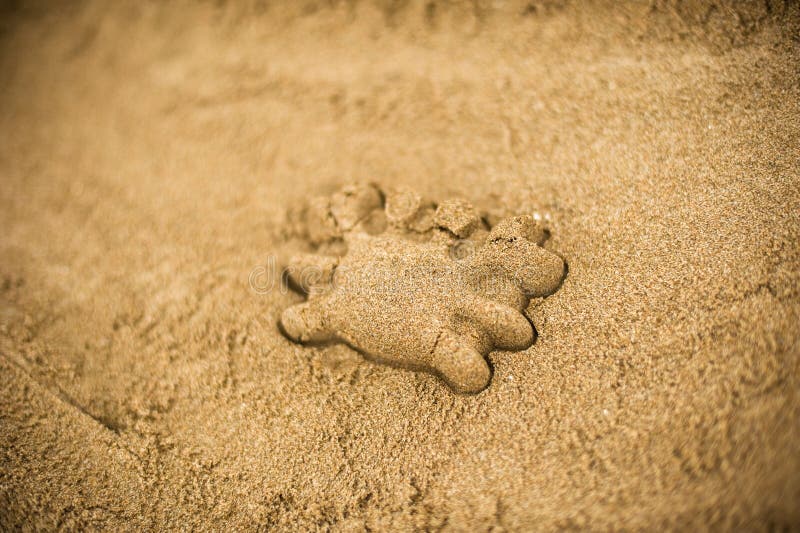 Hand Making a Sand Mold Using Molds Stock Photo - Image of bucket, mold ...