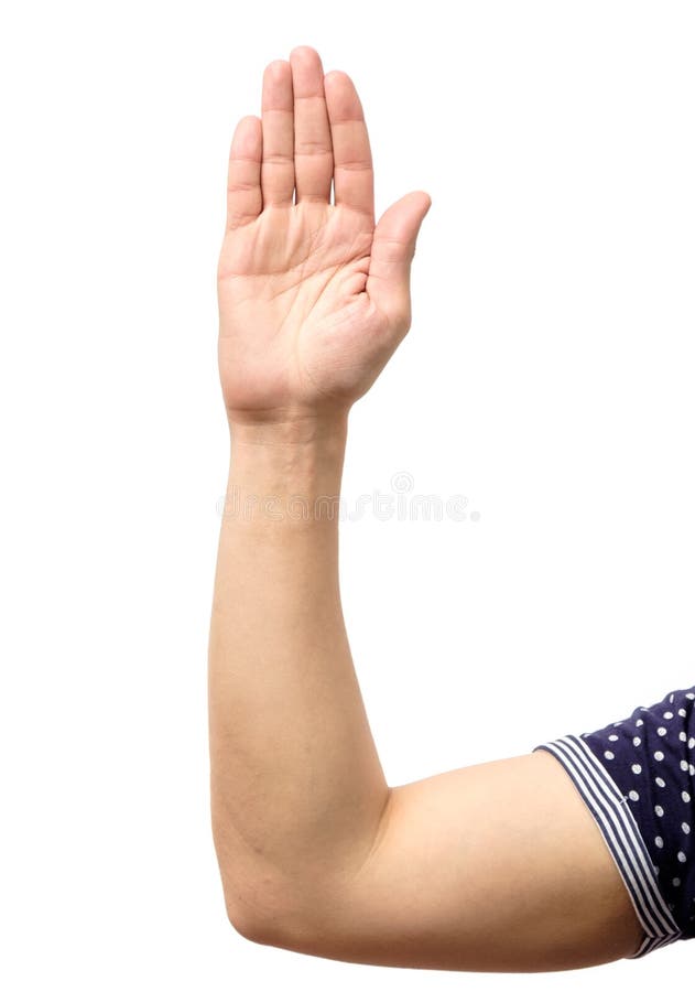 Hand Making Stop Sign Isolated Stock Photo - Image of caucasian, ideas ...