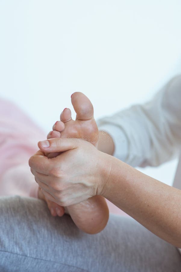 Hand Making Thai Feet Massage Stock Image - Image of patient ...