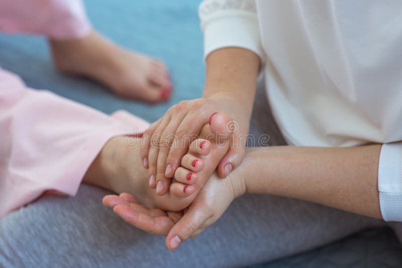 Hand Making Thai Feet Massage Stock Photo - Image of patient, lifestyle ...