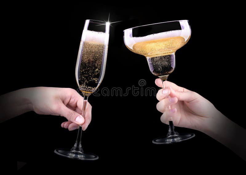 Hand Making Toast with Wine Stock Photo - Image of birthday, congrats ...