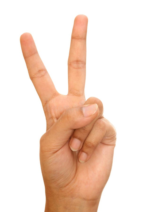 Hand making victory sign stock image. Image of human - 20966191