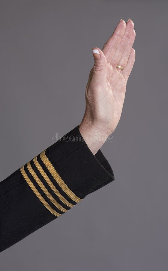 Hand Making a Wave or Stop Gesture Stock Image - Image of signal ...