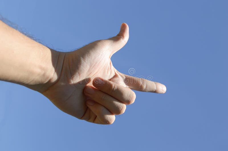 Hand Sign Thumb First Middle Finger Up Stock Photos - Free & Royalty ...