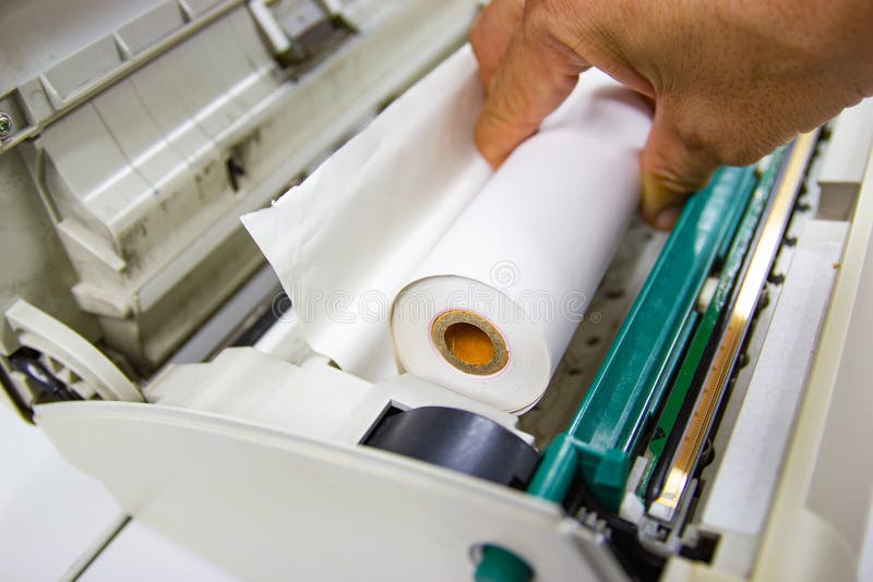 Hand of Man Hold Fax Paper Setup To Fax Stock Image - Image of install ...