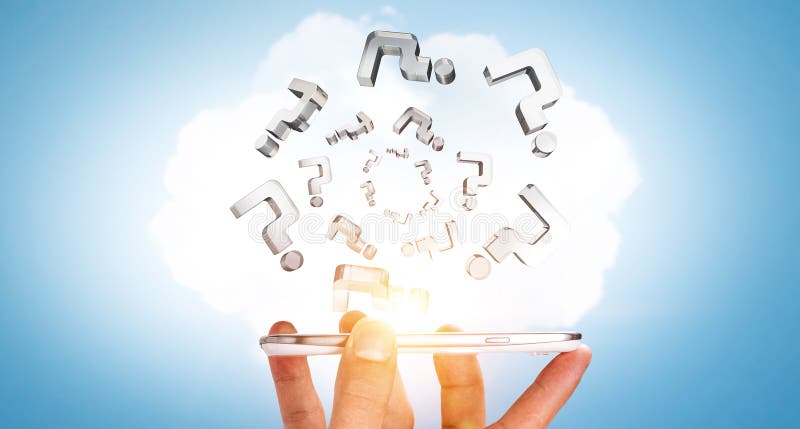 Question Marks Over Mobile Phone Stock Image - Image of mark, doubt ...