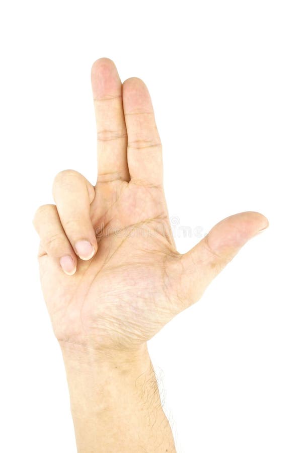 Hand Man Make Signal Gun Isolated Stock Photos - Free & Royalty-Free ...