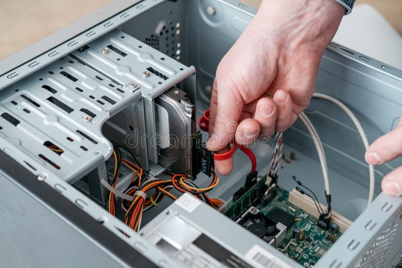 Serial ATA Computer Data Cable Stock Photo - Image of macro, connector ...