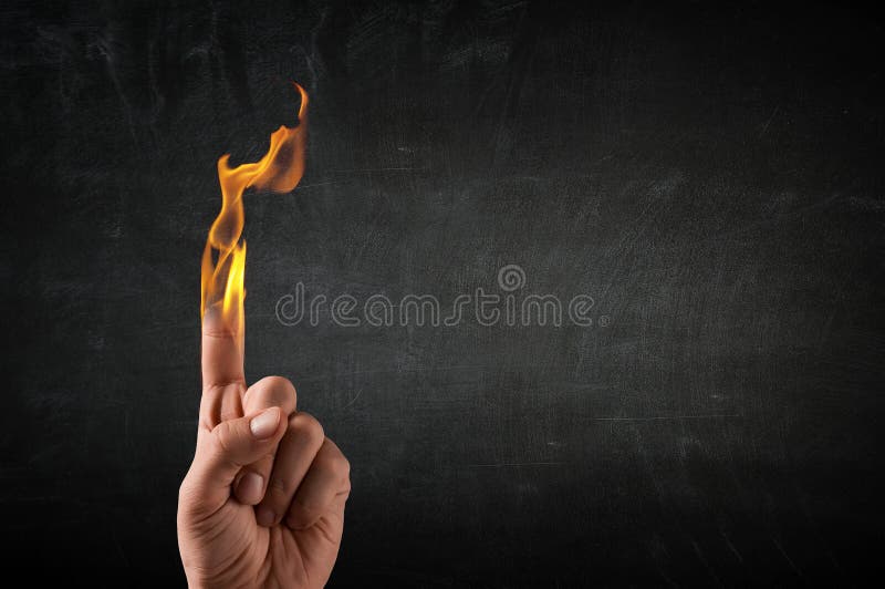 Fire burning in his hands stock image. Image of aspirations - 108772805
