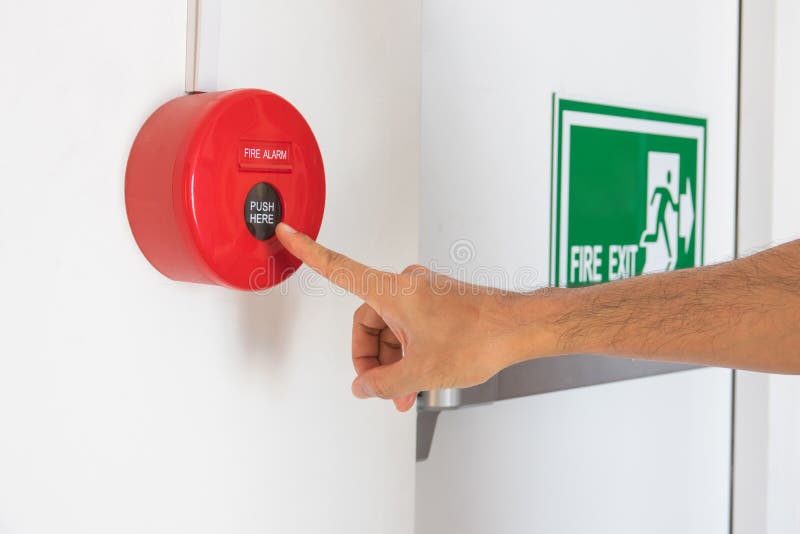 Press fire alarm button stock photo. Image of alarm, order - 15434982