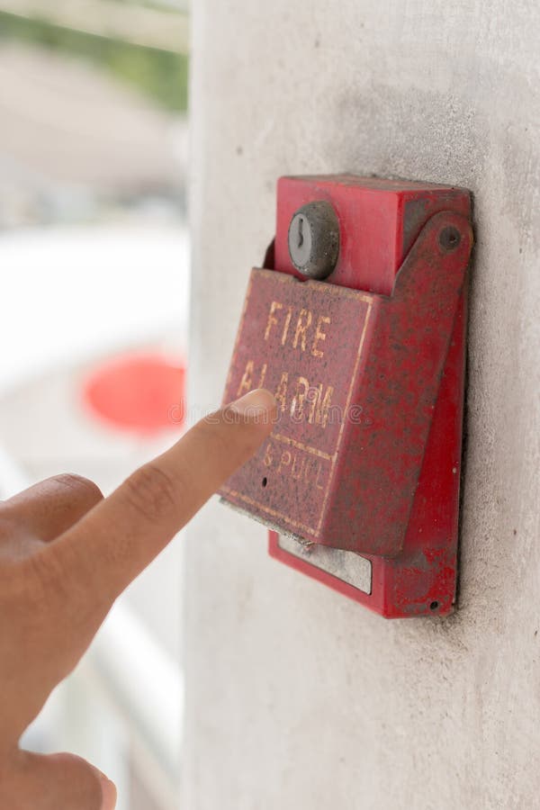 Pulling the Fire Alarm stock photo. Image of fire, dangerous - 41356986