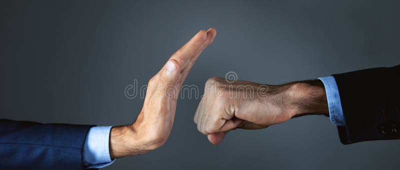 Hand of man punch attack stock image. Image of concept - 165697325