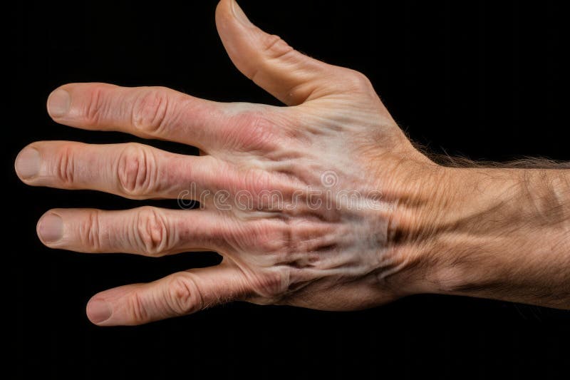 The Hand of a Man with a Rash on it Stock Illustration - Illustration ...