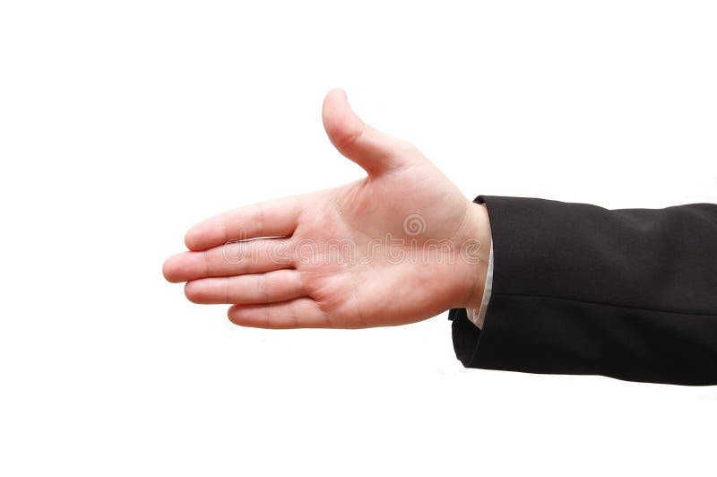 Hand of Man Ready for Handshake Stock Image - Image of hold, handshake ...