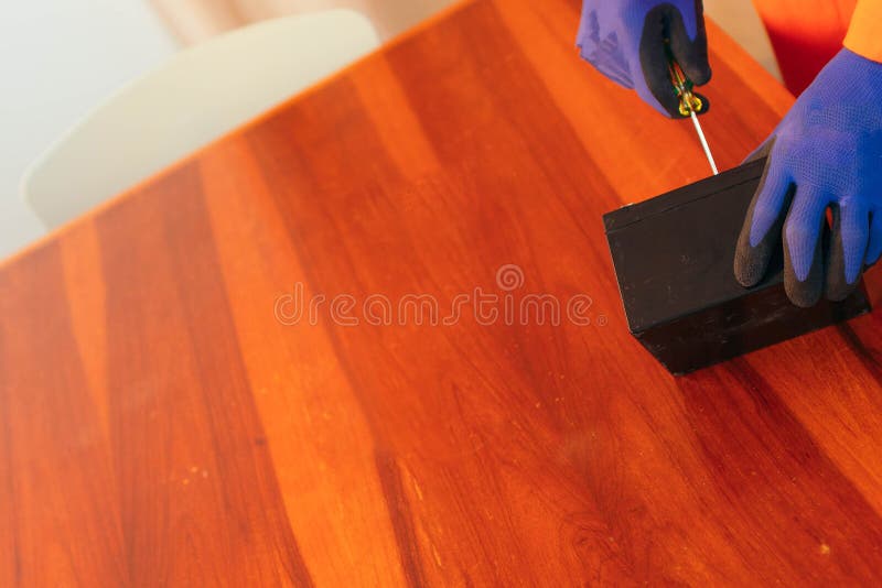 Hand of a Man Repairing a Battery at Home Stock Photo - Image of male ...