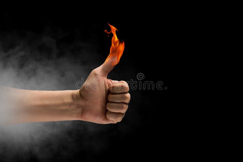 Fire in hand stock photo. Image of design, hand, blazing - 42044668