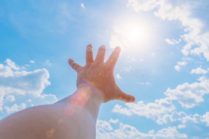 Man Reaching To Heaven