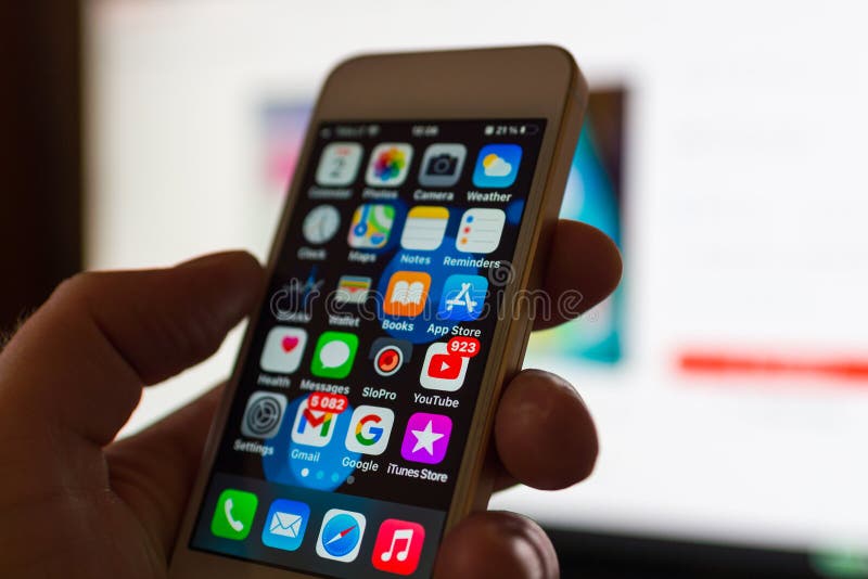 Hand of Man Use Application Log in Screen on Mobile Phone.Telsiai ...