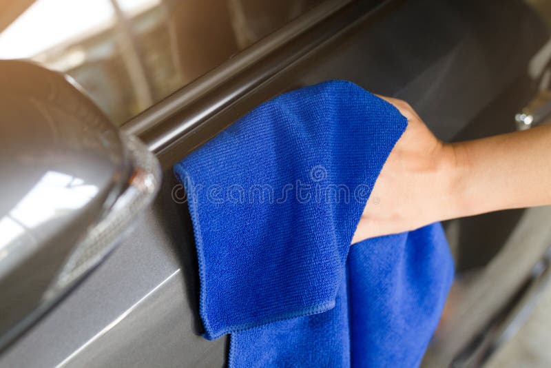 Texture of Blue Dry Micro Fiber Cloth. Stock Image - Image of material ...