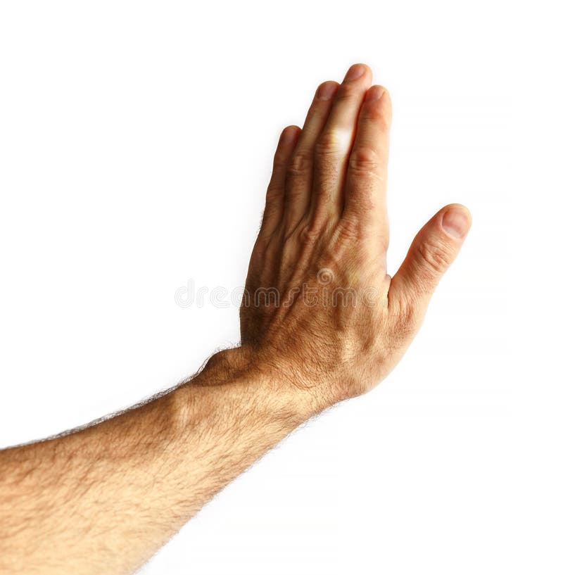 The Man& X27;s Right Hand Extended Forward for a Handshake Stock Image ...