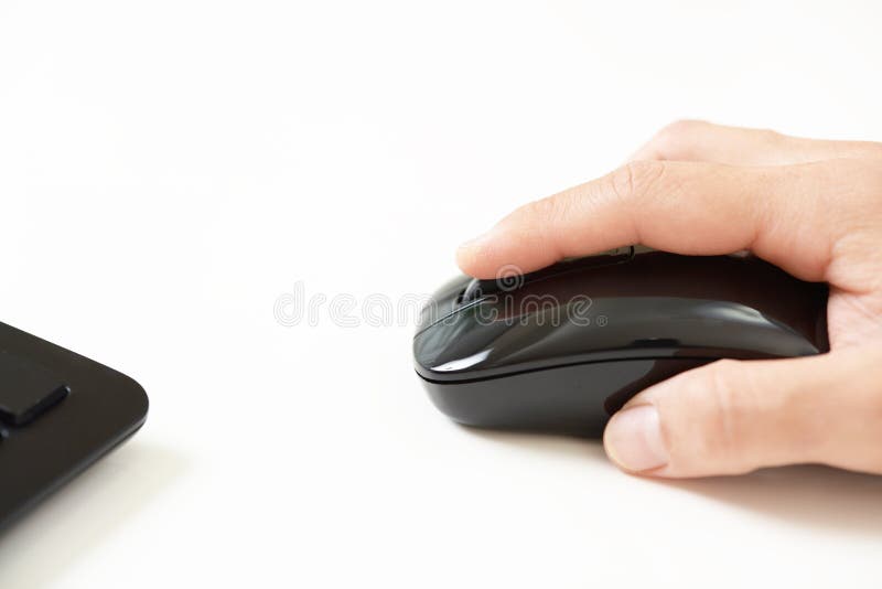 Hand Operating the Computer Mouse Stock Image - Image of goods ...