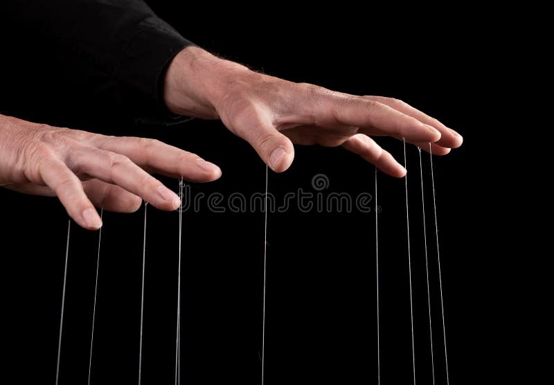 Hand Manipulating and Controlling Smth with Strings Concept Stock Image ...