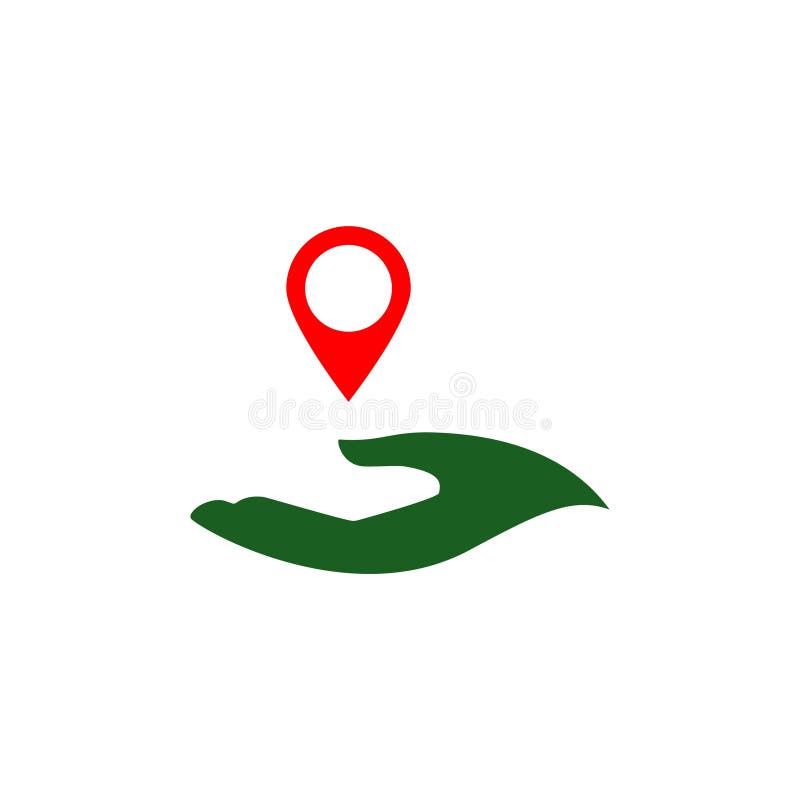 Hand Map Pointer Vector Design Template Illustration Stock Vector ...