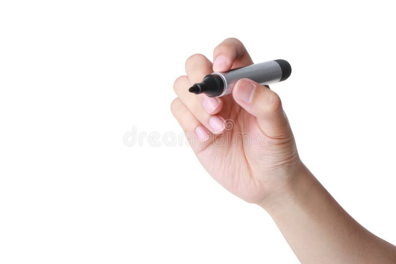 Hand with a marker stock image. Image of concept, bright - 40389889