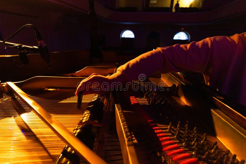 Hand of Master Tuner Adjusting Grand Piano Stock Image - Image of craft ...