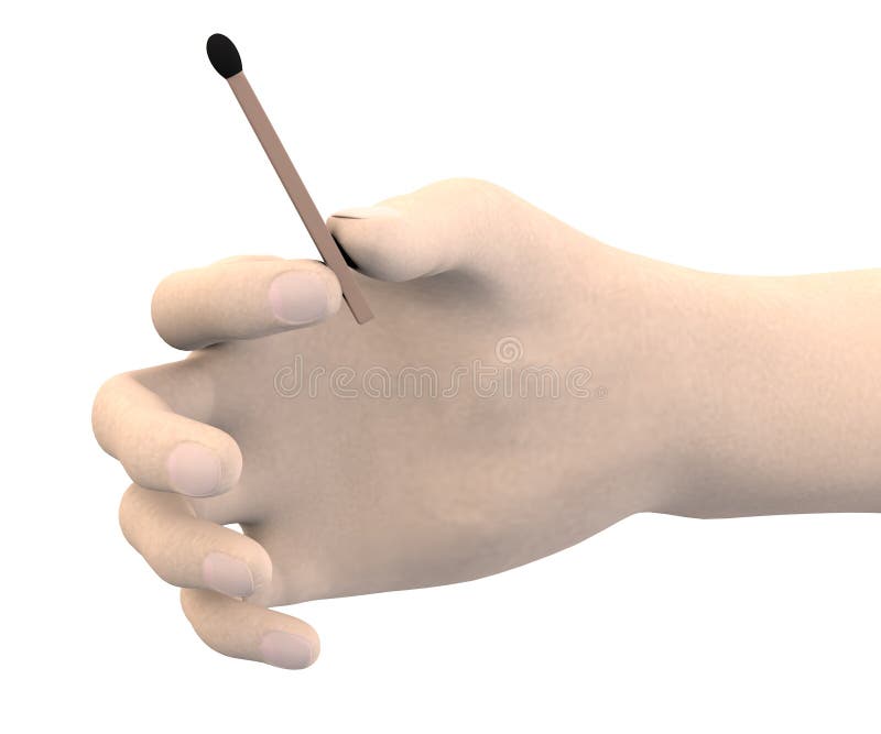 Hand with match stock illustration. Illustration of male - 24851254