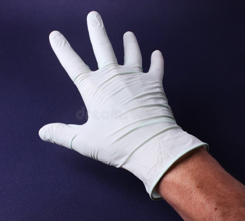 Human Hands Wearing Blue Surgical Latex Nitrile Gloves for Doctor and ...
