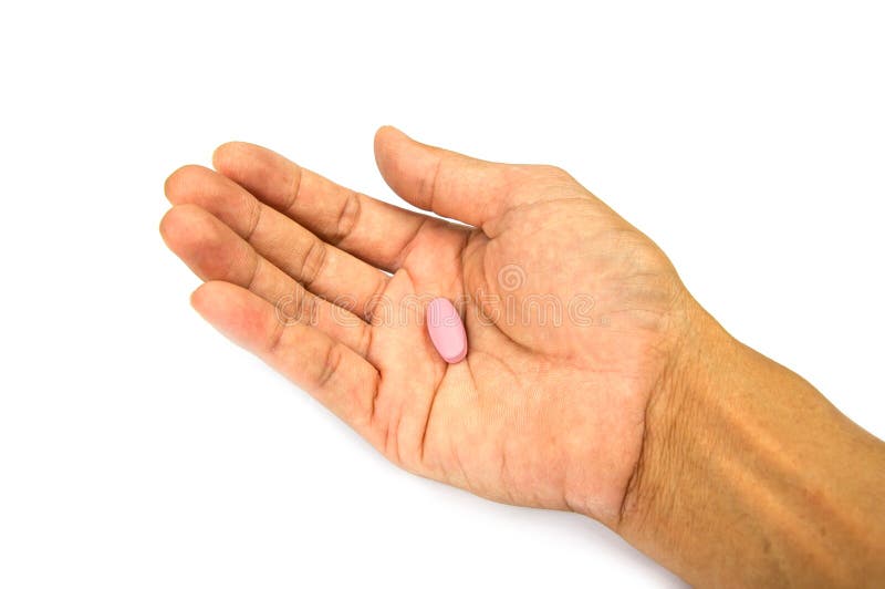 Hand with Medicine Isolated Stock Photo - Image of color, female: 40045112
