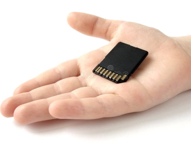Hand with memory card 1 stock image. Image of camera, digital - 2075897