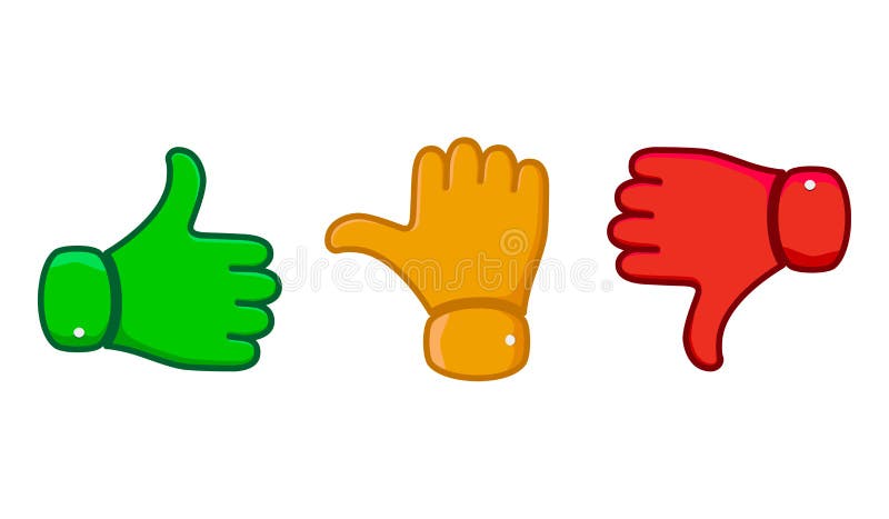 Hand Met De Duim Vector Illustratie Stock Illustratie - Illustration of ...