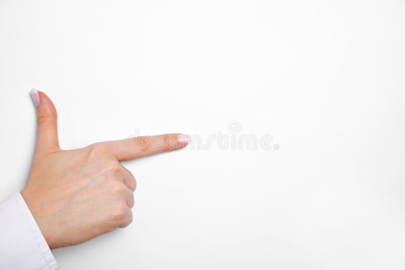 Hand Met Duim En Wijsvinger Stock Afbeelding - Image of wapen, kanon ...