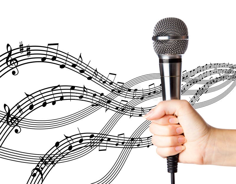 Microfoon en muziek stock foto. Image of afspelen, opname - 7835574