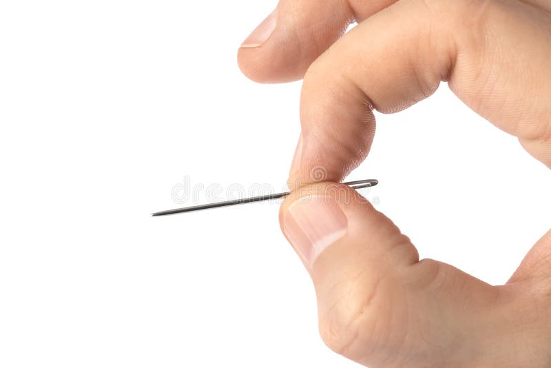 Hand met naald stock afbeelding. Image of macro, mislukking - 136584117