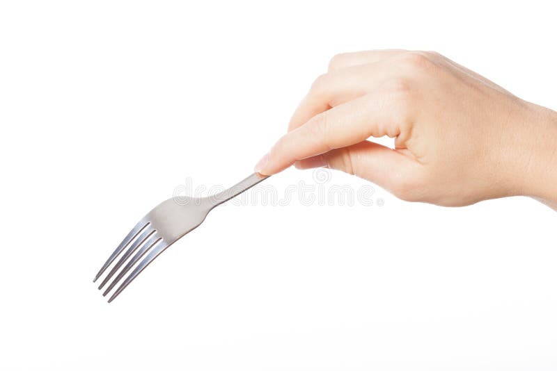 Hand met vork stock foto. Image of vork, vingers, diner - 40563112