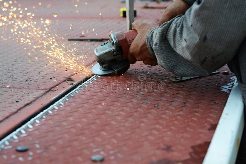 Hand metal sawing stock image. Image of hand, blade, rotate - 33294911